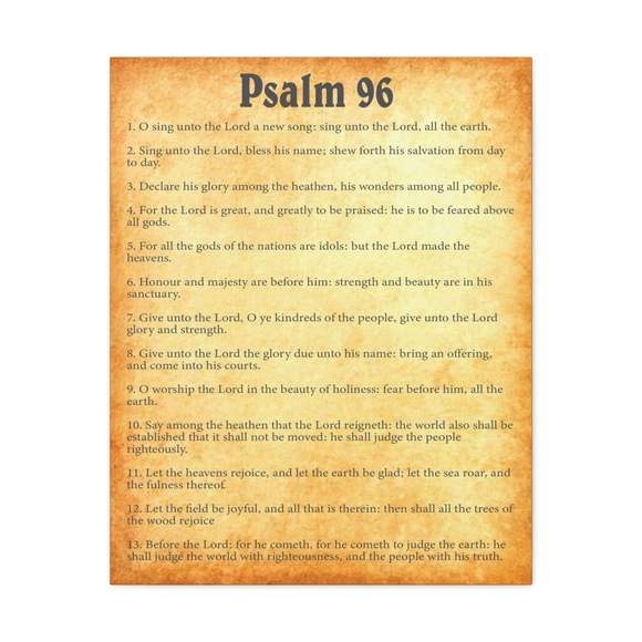 Express Your Love Gifts | Art | Scripture Sign Psalm 96 Chapter Gold Bible Canvas Christian Wall ...